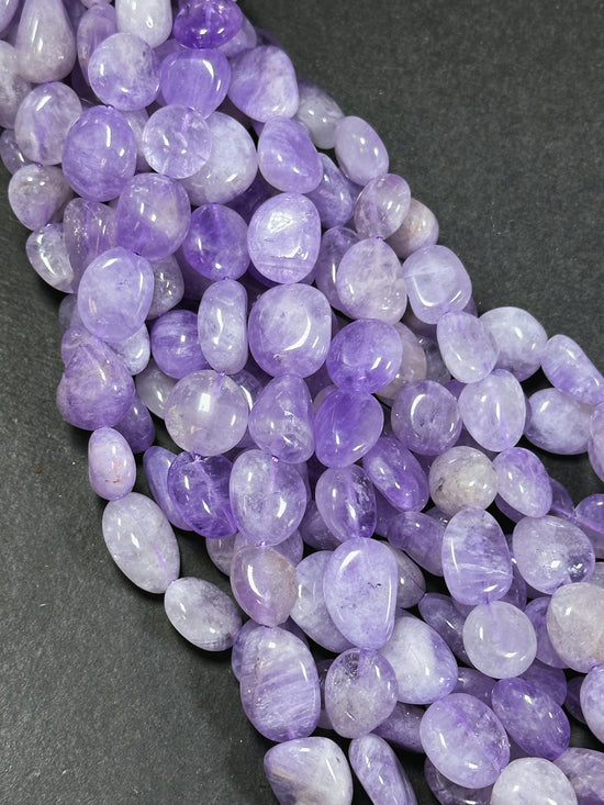 Natural Amethyst Gemstone Beads Freeform Pebble Shape Bead, Beautiful ...