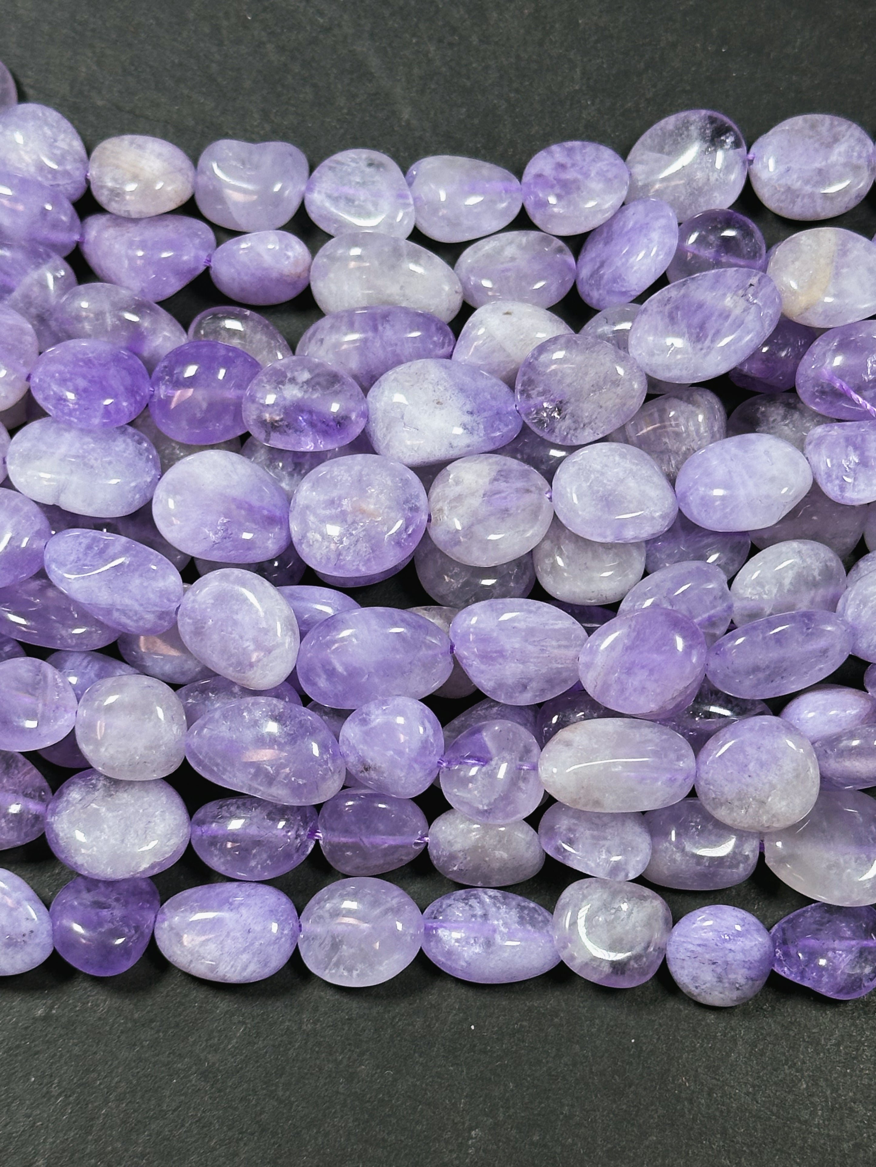 Natural Amethyst Gemstone Beads Freeform Pebble Shape Bead, Beautiful ...